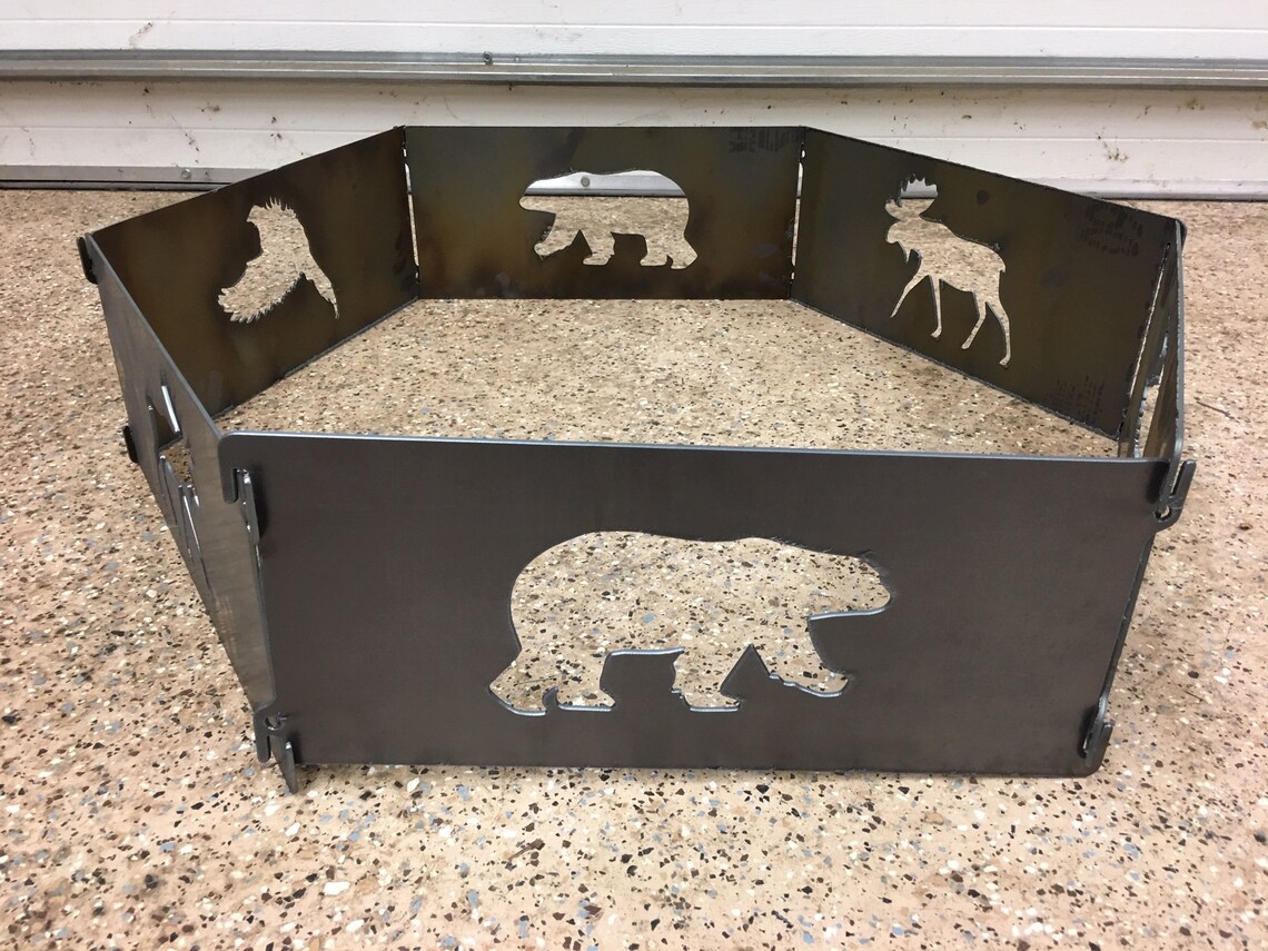 Wildlife Fire Ring, Fire Pit, Moose, Pheasant, Bear, FREE SHIPPING - Etsy