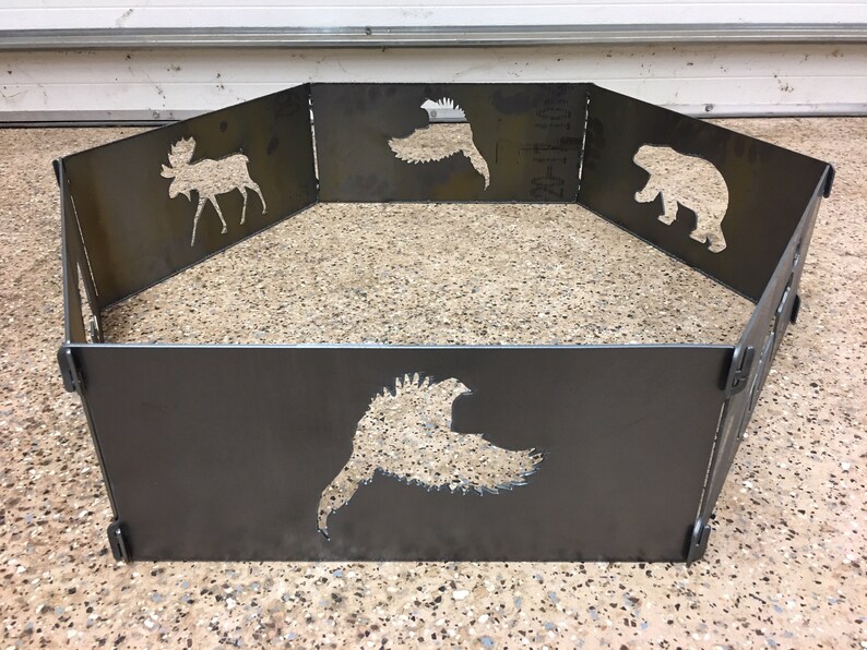 Wildlife Fire Ring, Fire Pit, Moose, Pheasant, Bear, FREE SHIPPING - Etsy