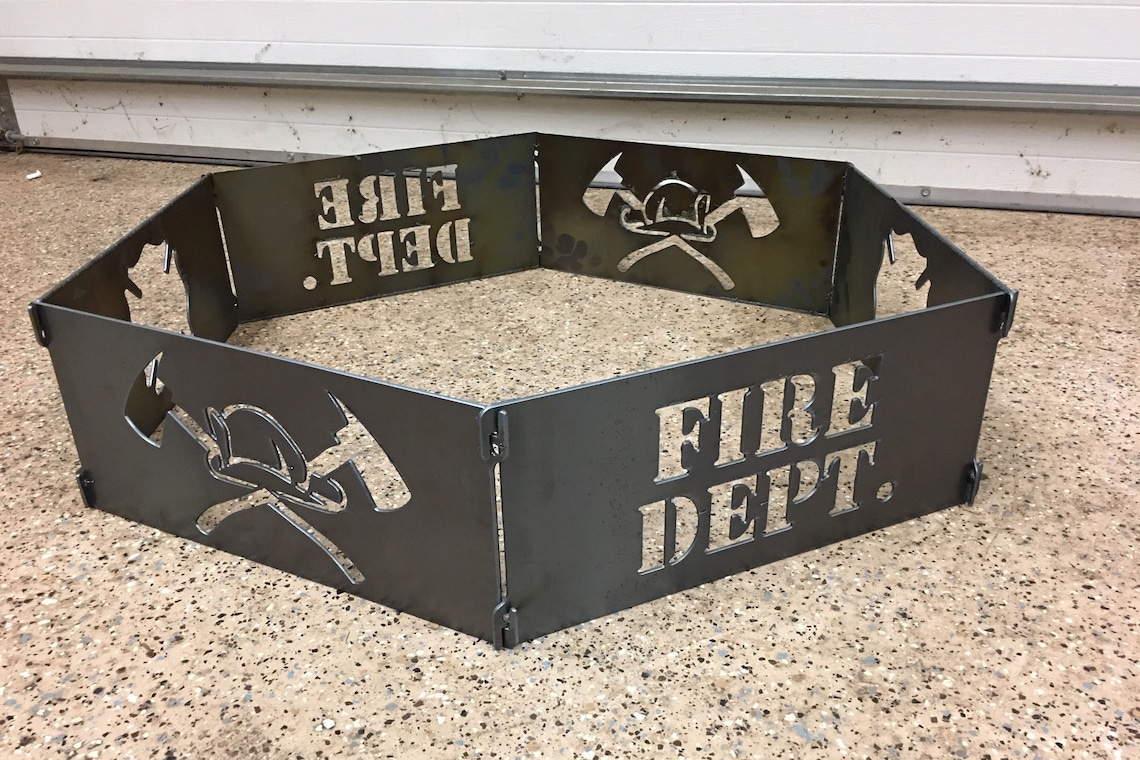 Firefighter Fire Ring, Fire Pit, Maltese Cross, Helmet and Axe, FREE ...
