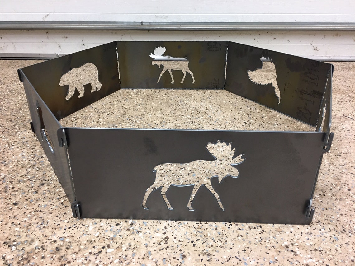 Wildlife Fire Ring Fire Pit Moose Pheasant Bear FREE - Etsy Sweden