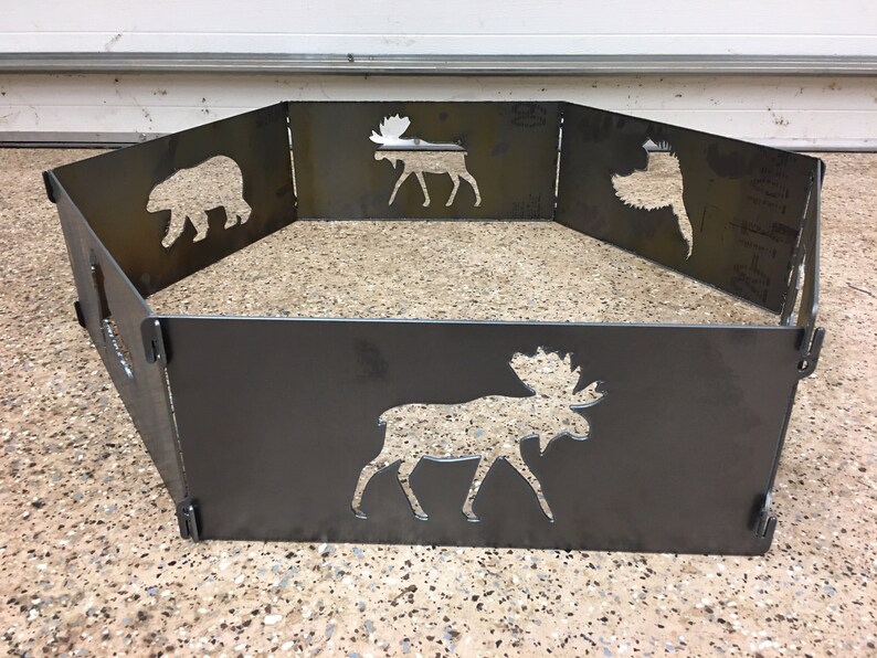 Wildlife Fire Ring, Fire Pit, Moose, Pheasant, Bear, FREE SHIPPING - Etsy