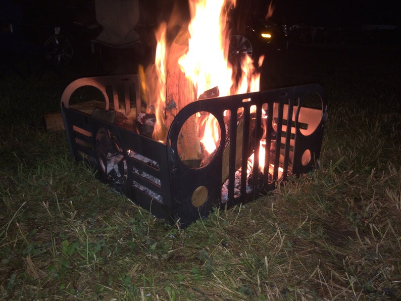 Jeep Fire Pit With Grill Grate, Collapsible and Portable Fire Ring ...