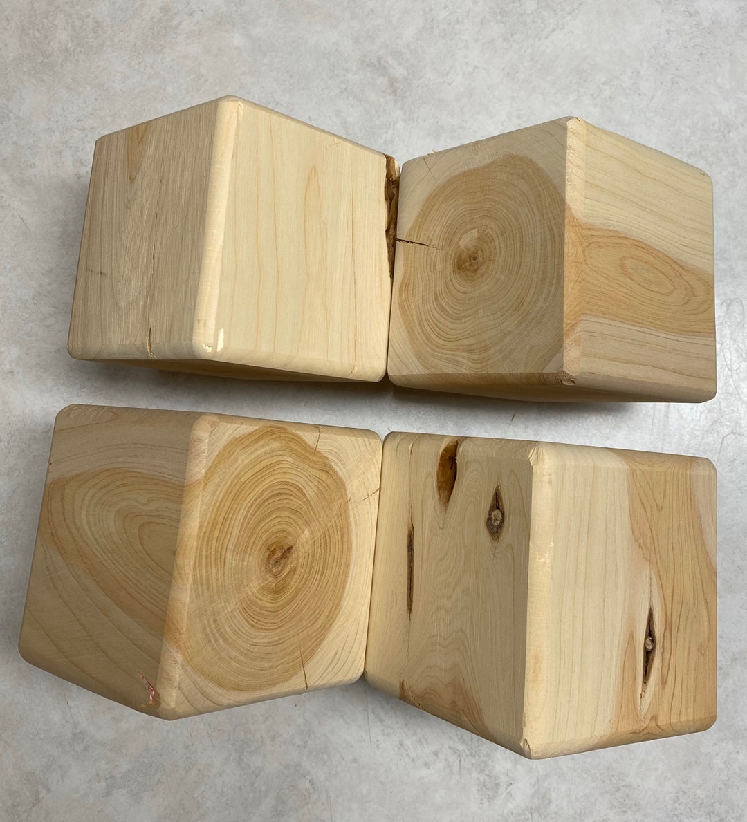 Mountain CEDAR Wood Beveled Blocks 3-4 Inch set of 4 - Etsy