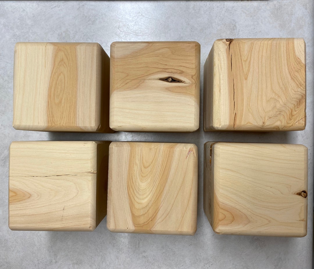 Mountain CEDAR Wood Blocks Set of 6 3-4 Inch - Etsy