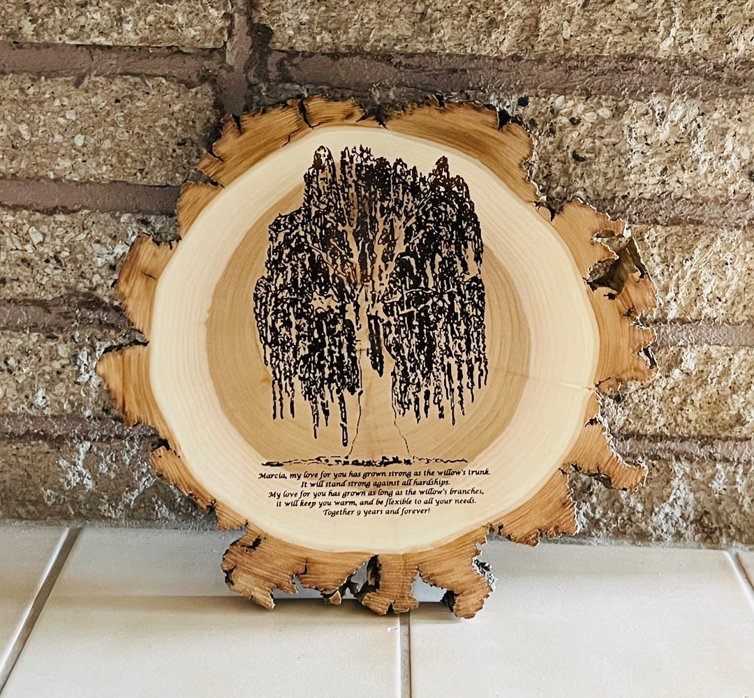 PERSONALIZED Message Under WILLOW Tree 11-12 Inch X 1 Inch - Etsy