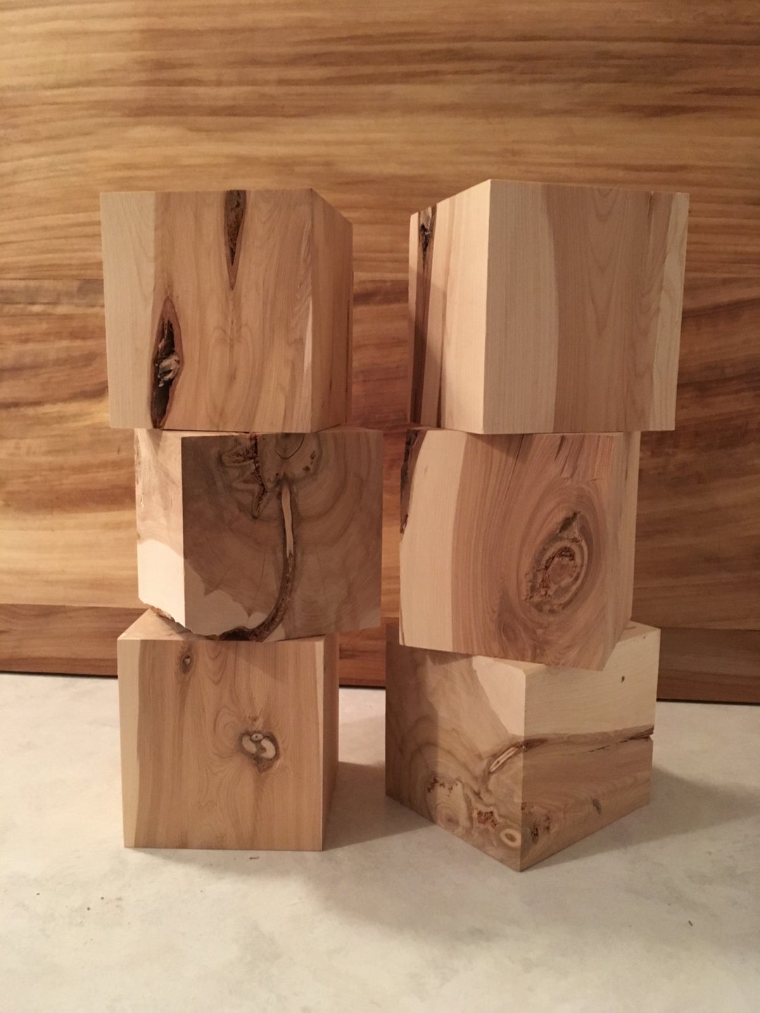 Mountain CEDAR Wood Oiled Blocks Set of 6 3-4 Inch - Etsy