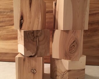 Set of 2 3-4 inch Cedar Wood Blocks | Etsy