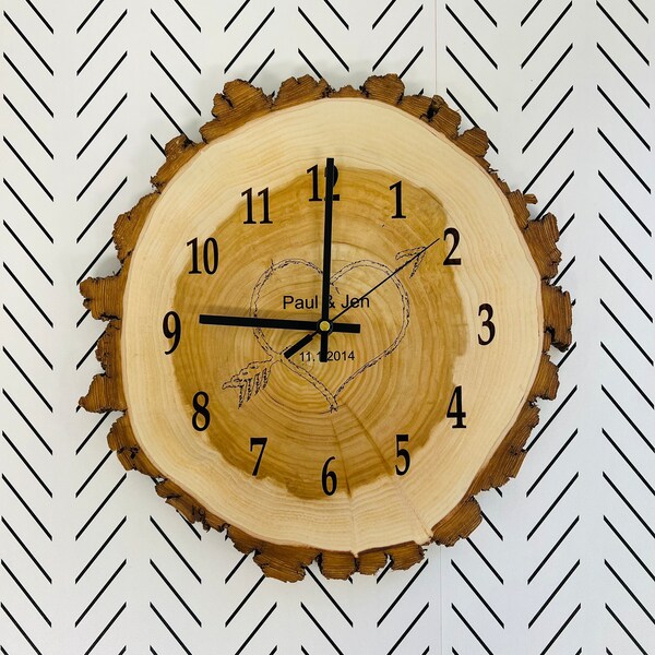 Natural Wood Clock - Etsy