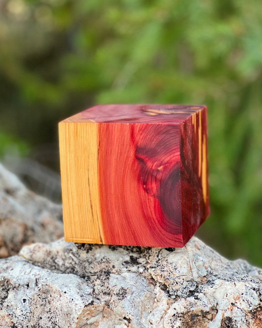 5TH ANNIVERSARY Red CEDAR WOOD Block Oiled 3-4 Inch - Etsy