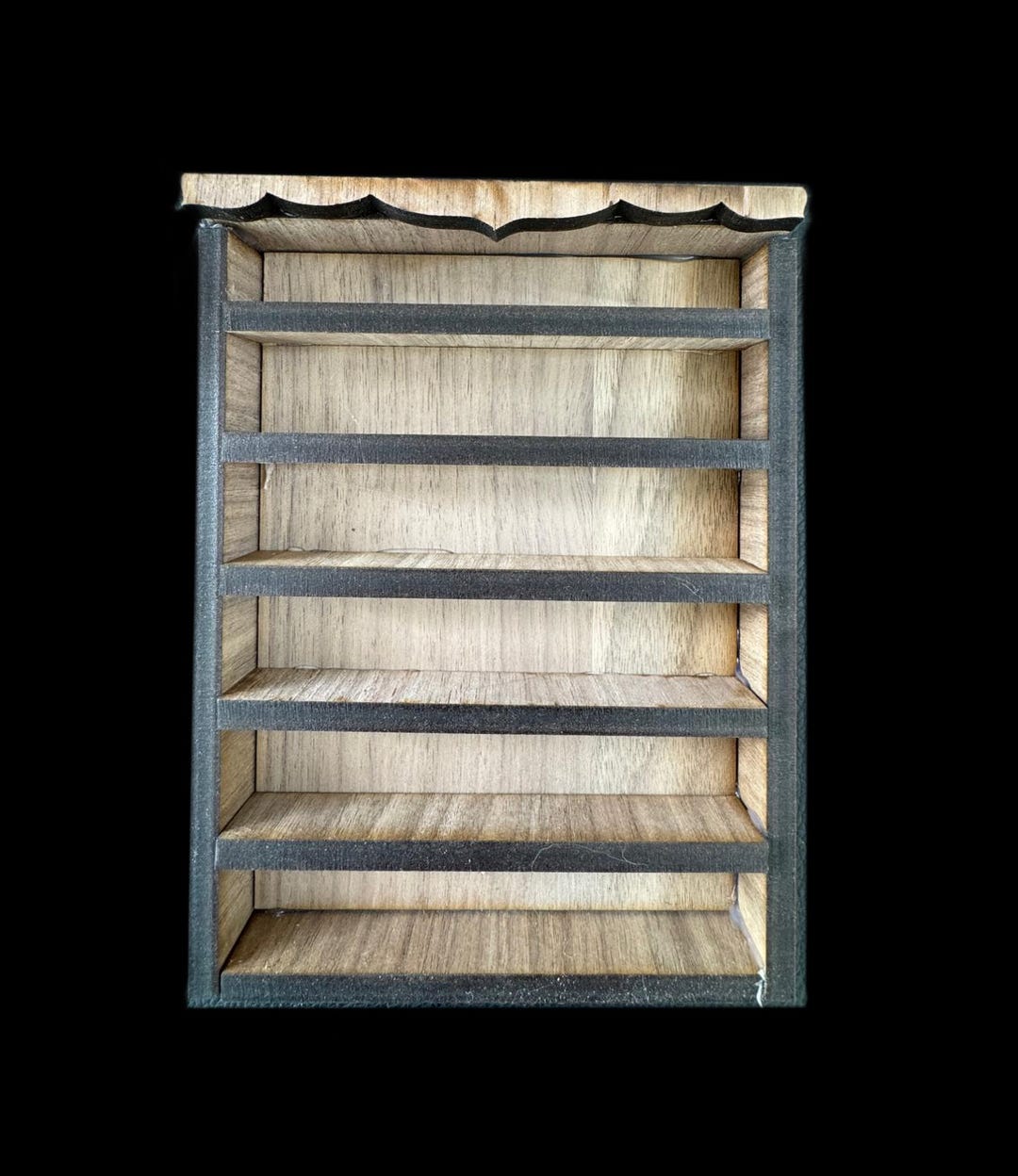 Miniature Walnut Wood Bookcase 1/6 Scale and 1/12 Scale - Etsy