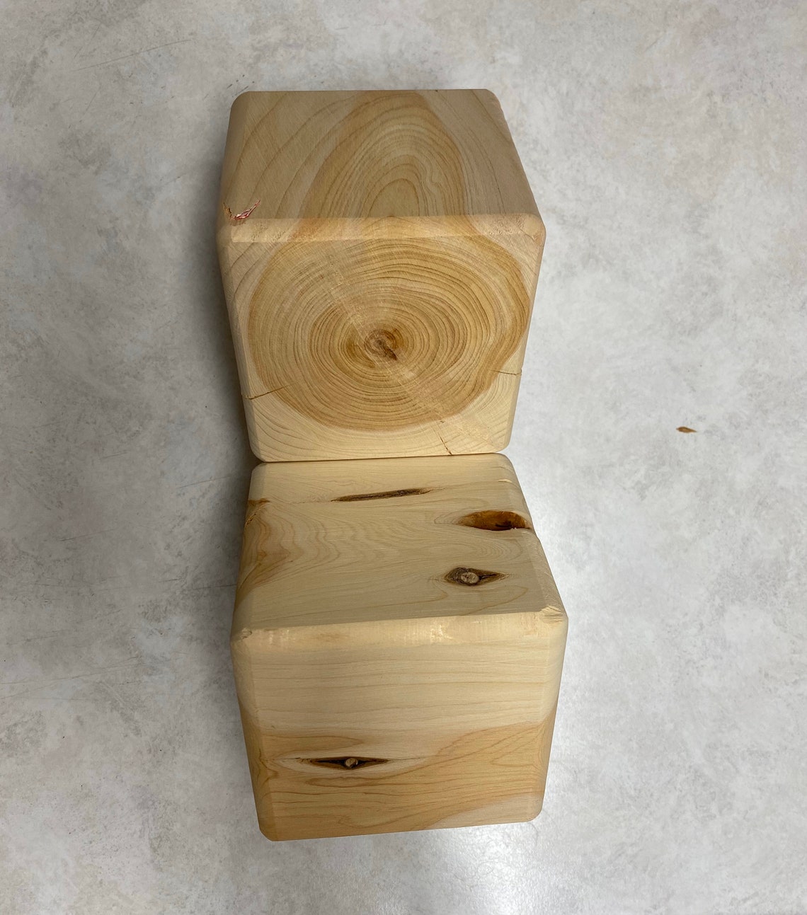 Set of 2 3-4 Inch Beveled Cedar Wood Blocks - Etsy