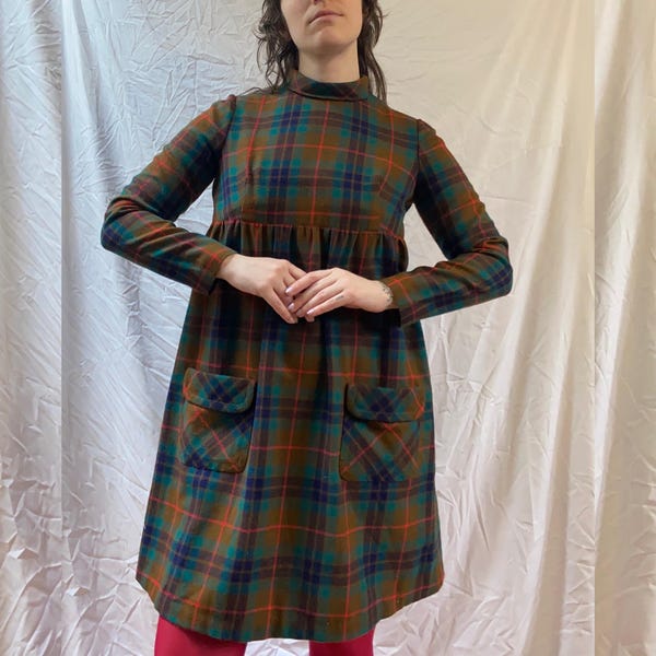 Plaid 60s Wool Shift - Etsy