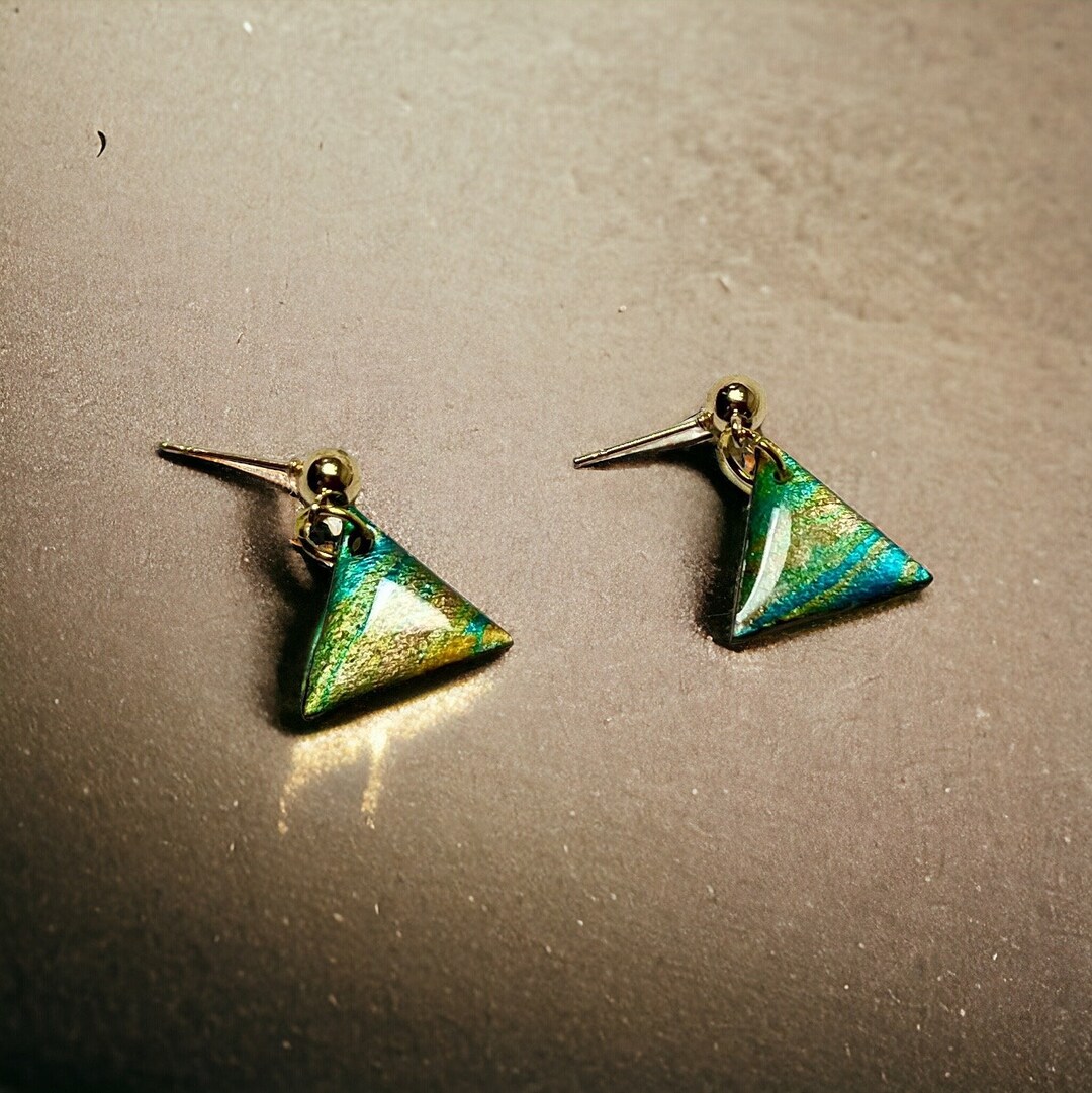 Green and Gold Triangle - Etsy
