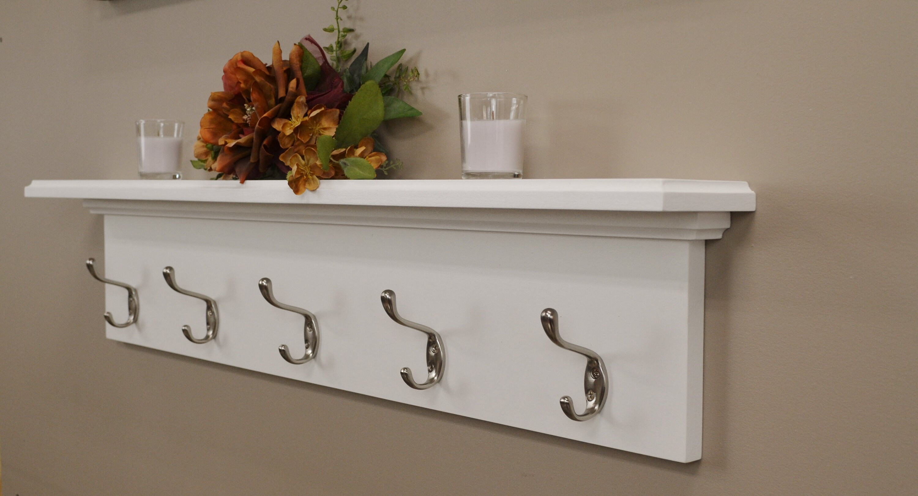 White Coat Rack Farmhouse Coat Rack Entry Shelf Mud Room Coat - Etsy