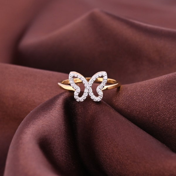 Butterfly Engagement Ring - Etsy