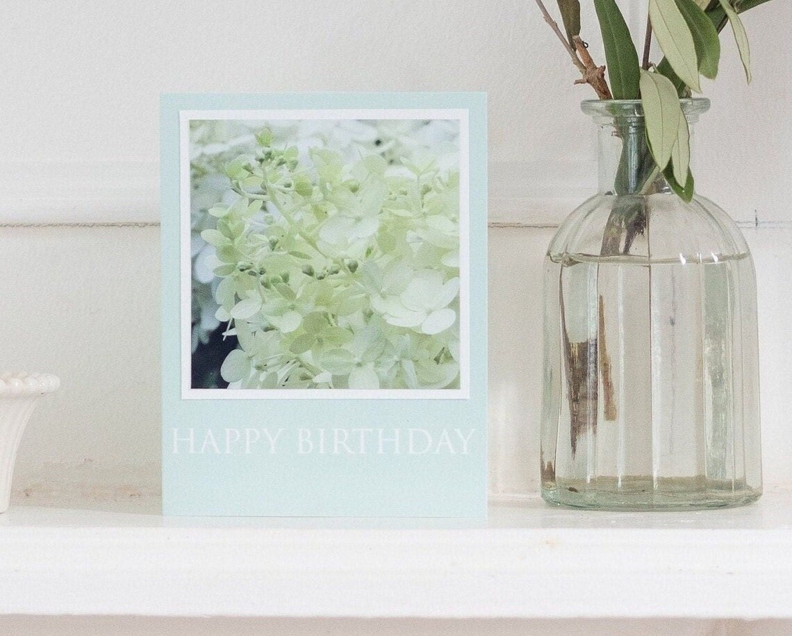 Hydrangeas Flower Photo Birthday Card 9932, Hydrangeas Birthday Card ...