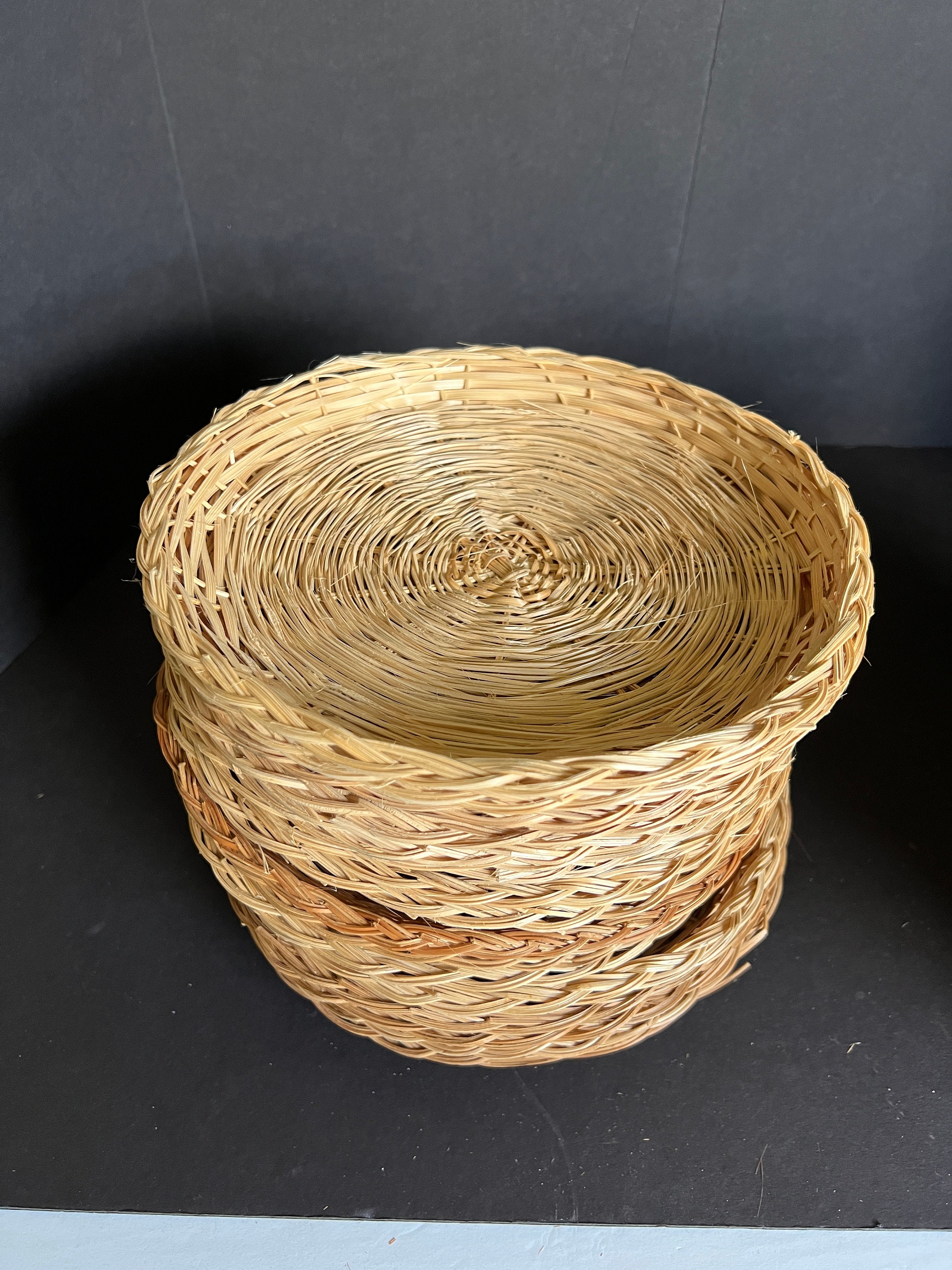 Paper Plate Holders Wicker Plate. Grass Plates Colored Grass - Etsy