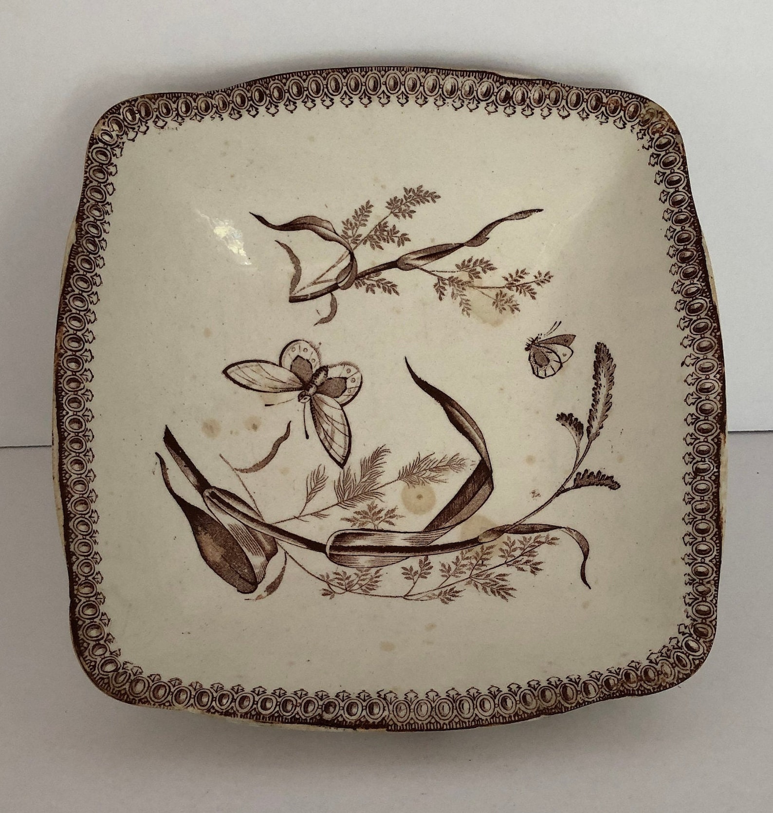 T & R BOOTE, Brown Summertime Pattern, Serving Dish, English Stone Ware ...