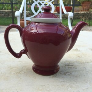 Mccormick Tea Pot, Burgundy Red, Steep Loose Tea, Baltimore MD, Made in ...