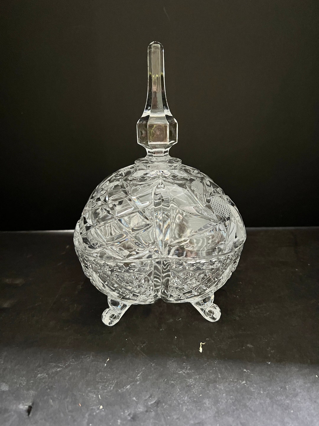 Hobstar, Crystal Ice Bucket , Pinwheel, Star, Antique American Beauty ...