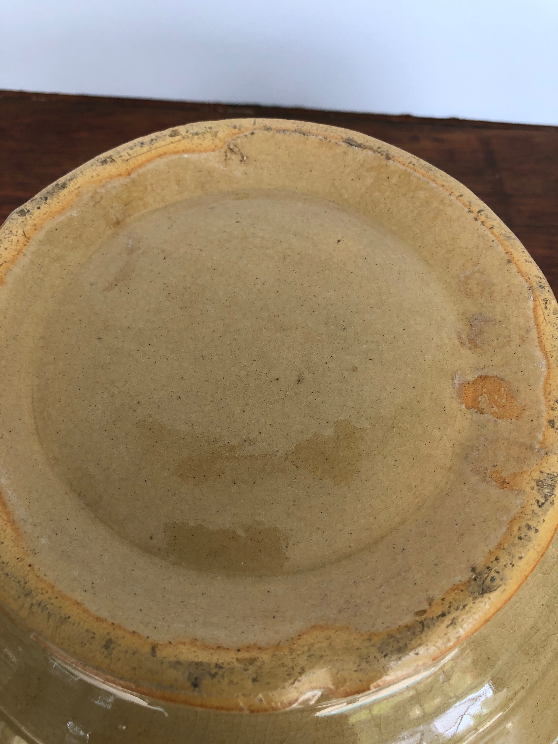 Yellow Ware Mixing Bowl Yellow Ware Stoneware blue and - Etsy