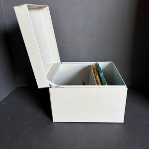 Steel Box, Globe Weis, Small Box,5 X 8 Card File, Recipe Box, Grey - Etsy