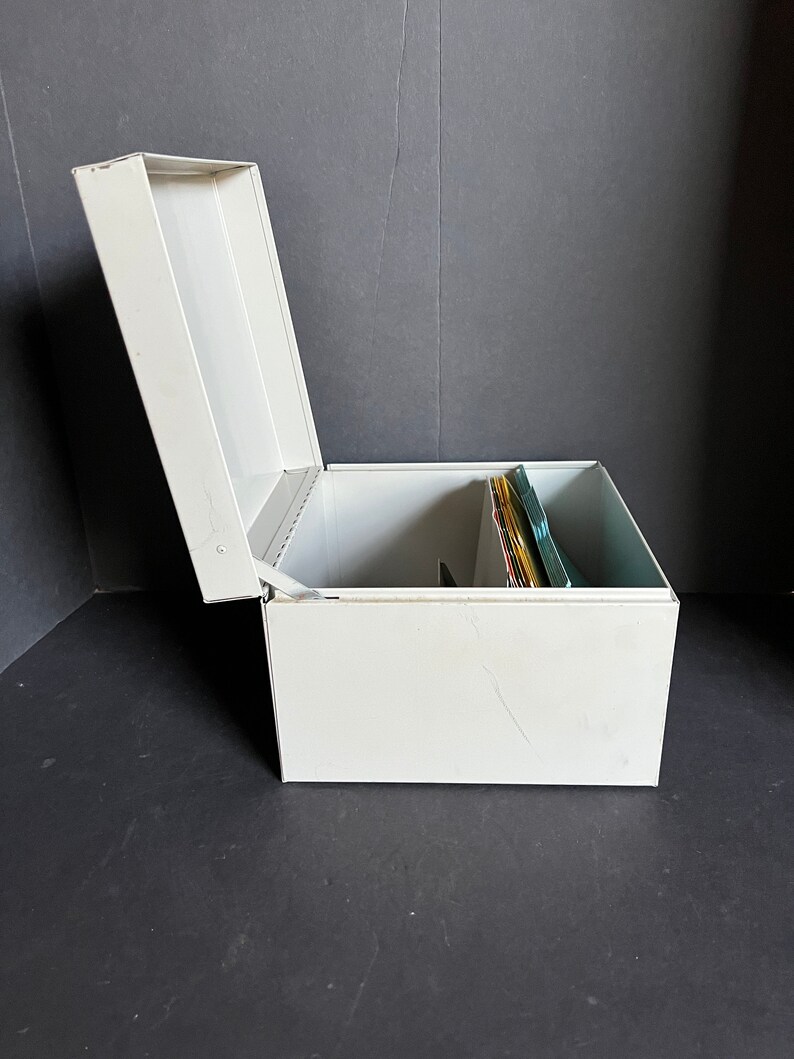 Steel Box Globe Weis Small Box5 X 8 Card File Recipe Box | Etsy