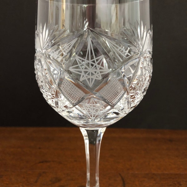 Bohemian Red Cut Glass - Etsy
