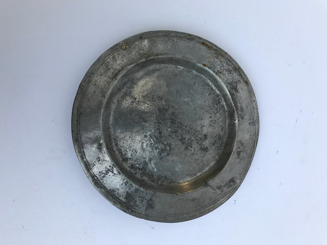 Antique Pewter Plate - Etsy
