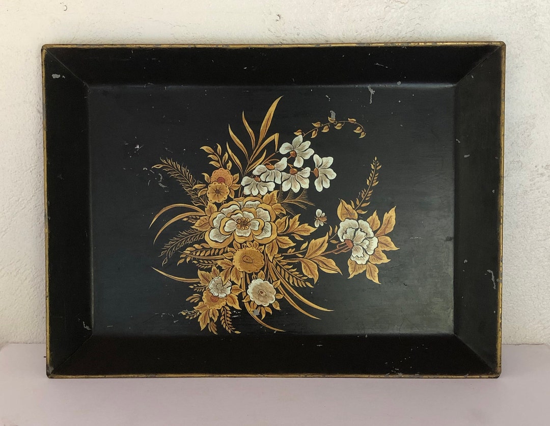 Tole Tray, Hand Painted Tole Tray - Etsy