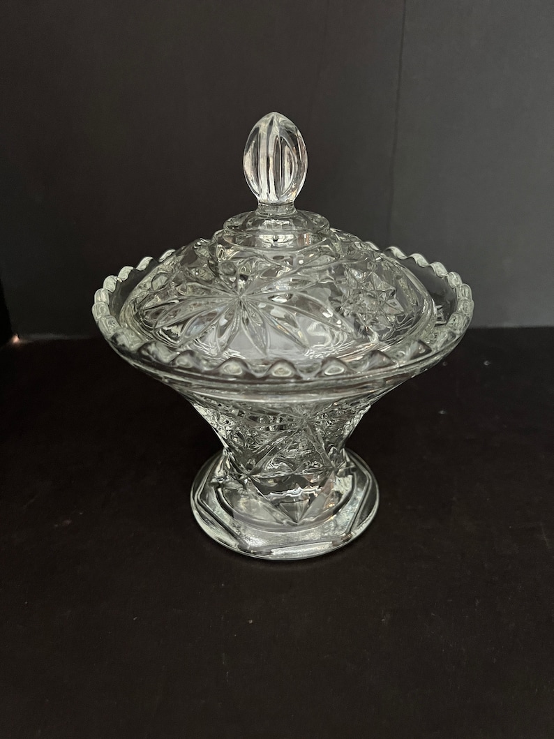 Anchor Hocking, Pattern Pressed Star & Fan, Prescut Clear, Circa 1960 ...