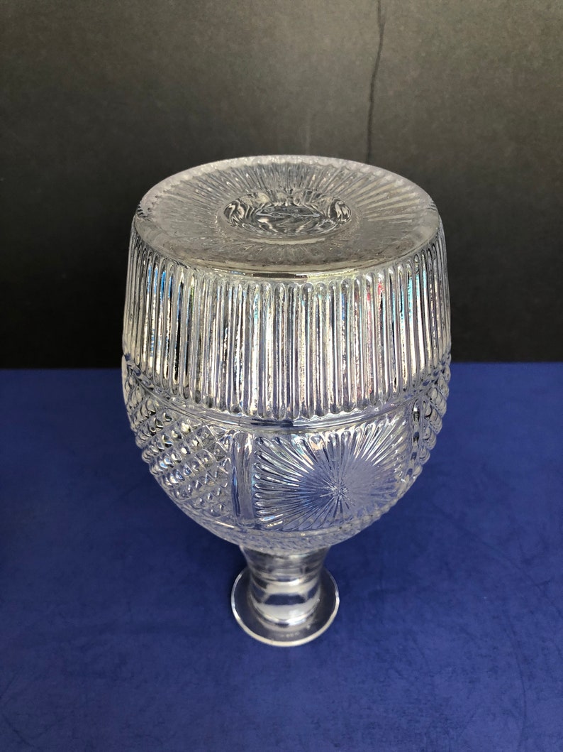 MMA Glass DecanterAcorn Stopper Sunburst Diamond Pattern | Etsy