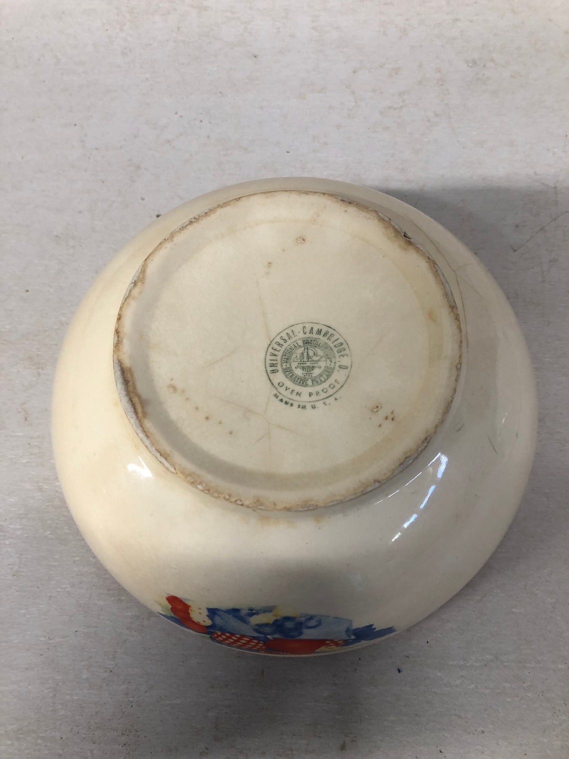 Calico Fruit by UNIVERSAL Antique Collectables CIRCA 1940 | Etsy