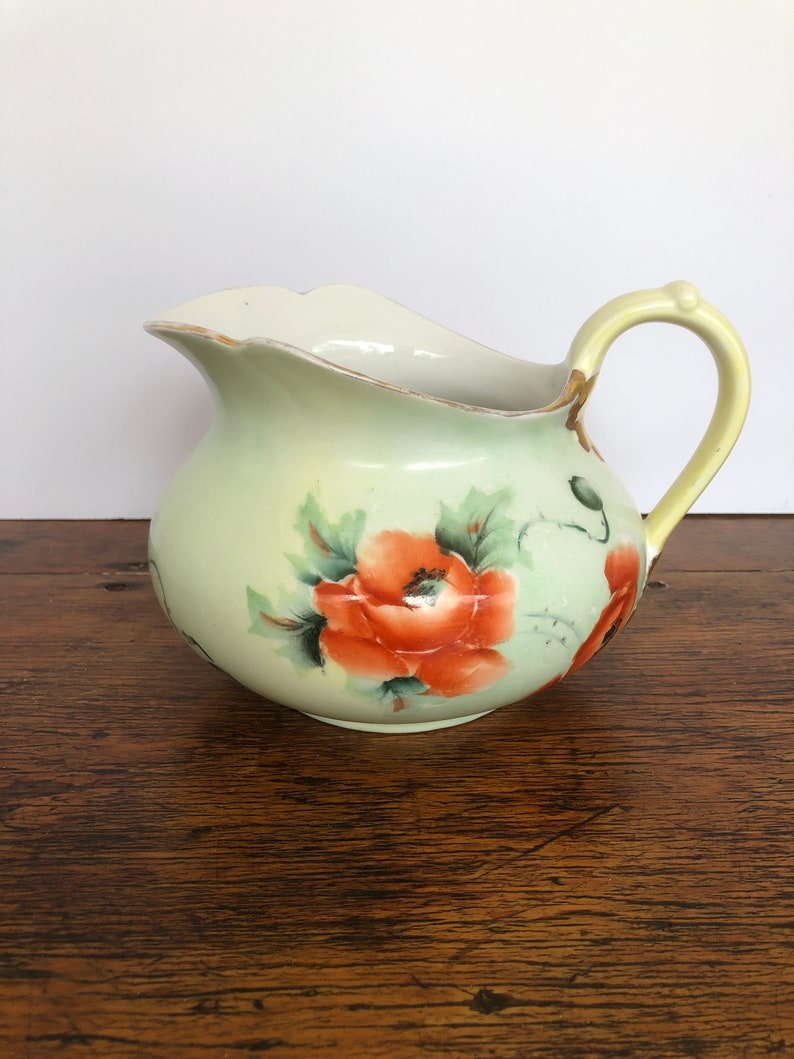 Limoges Poppy Pitcher W. M. Guerin Circa 1900 Gold Gilt - Etsy
