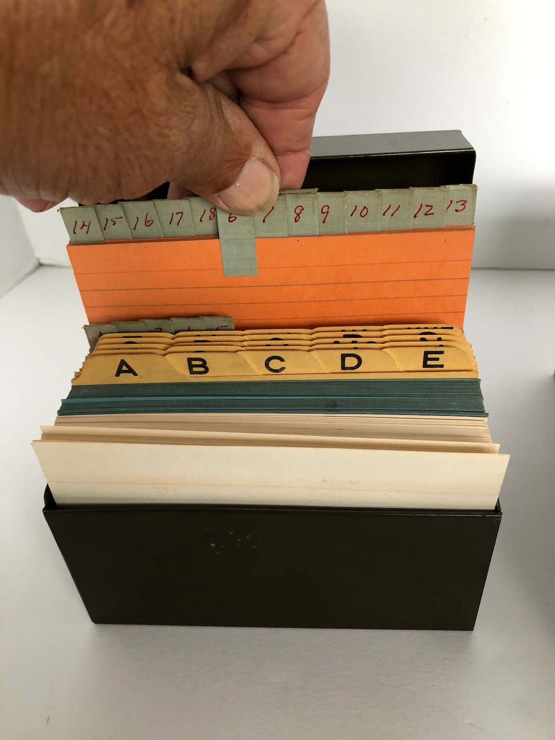 Steel Box Vintage Small Box Card File Recipe Box Green & - Etsy