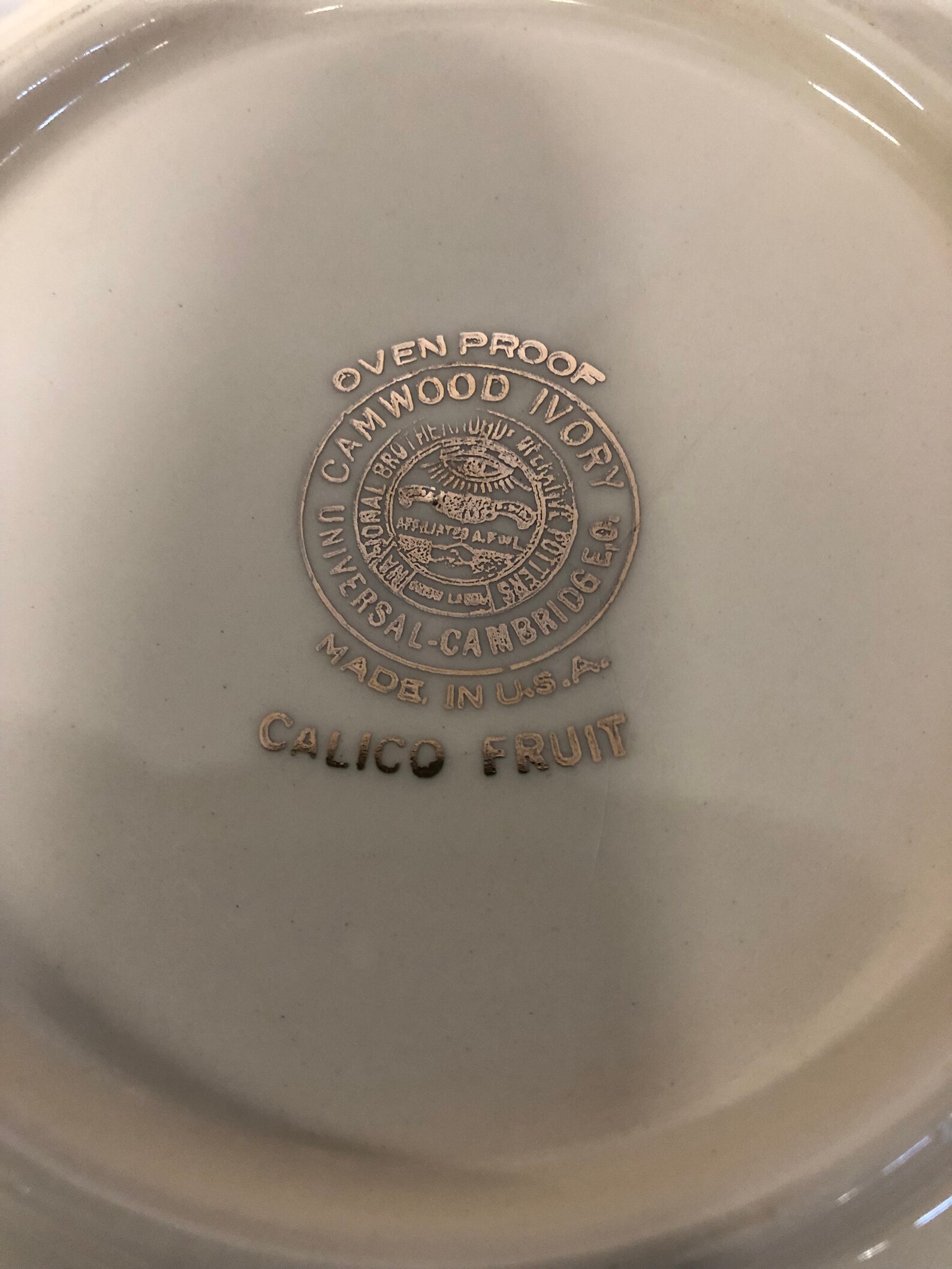 Calico Fruit by UNIVERSAL Homer Laughlin Antique | Etsy