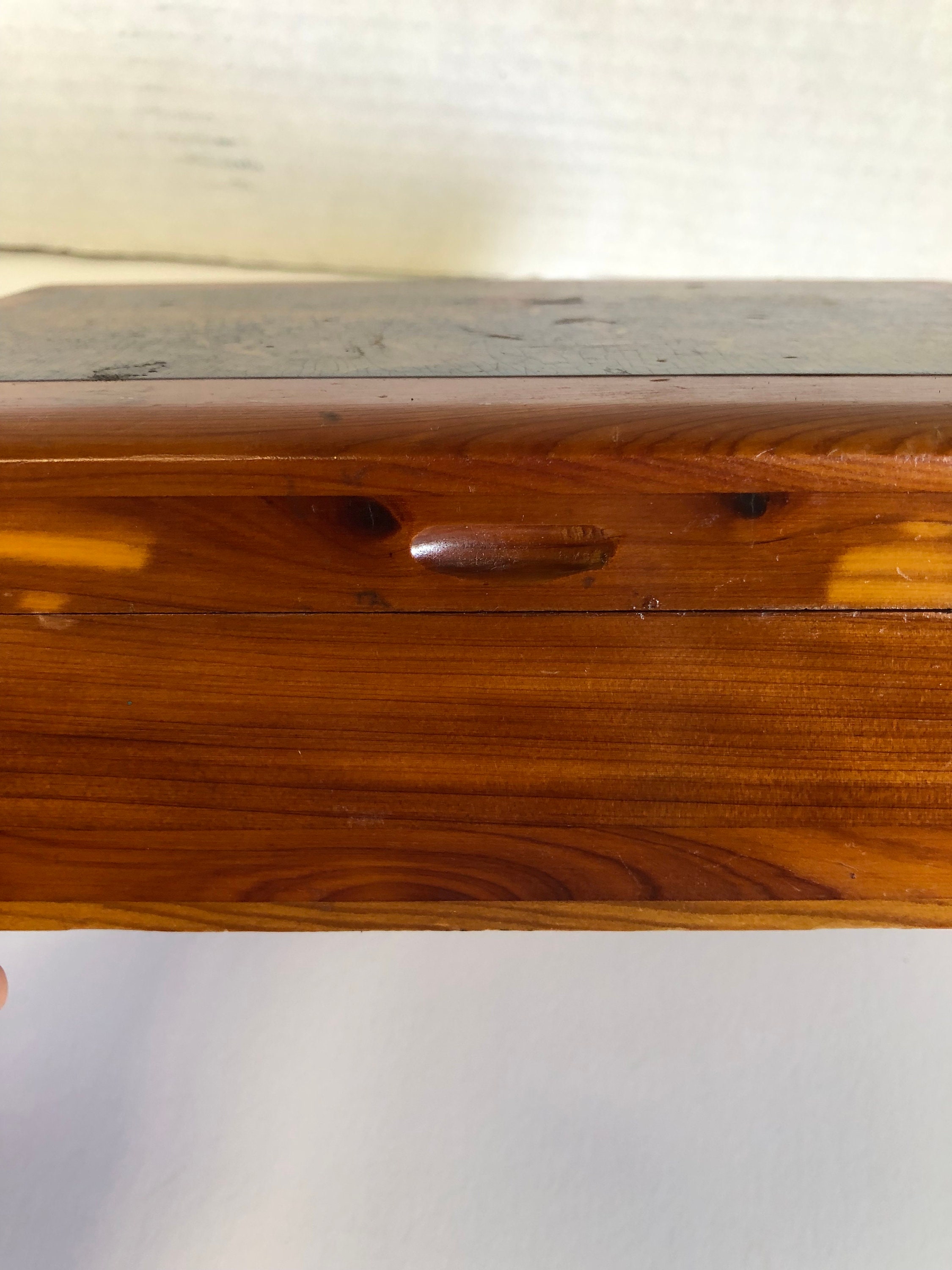 Wood Box With Hunting Scene Jewelry Box Trinket Storage MCM - Etsy