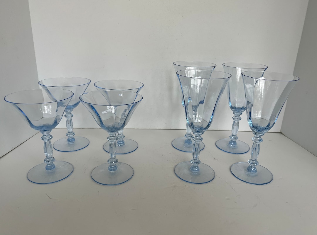 Cambridge Glass, Circa 1930s, Antique Stemware, Moonlight Blue Pattern ...