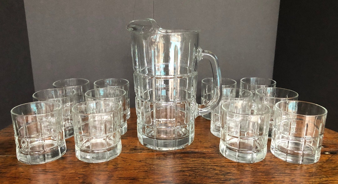 Anchor Hocking, Tartan Plaid Pattern, Large Pitcher, Double Old ...