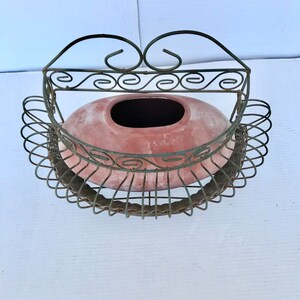 Clay Pot, Wire Wicker Planter,clay Pot Insert, Wall Pocket Planter - Etsy