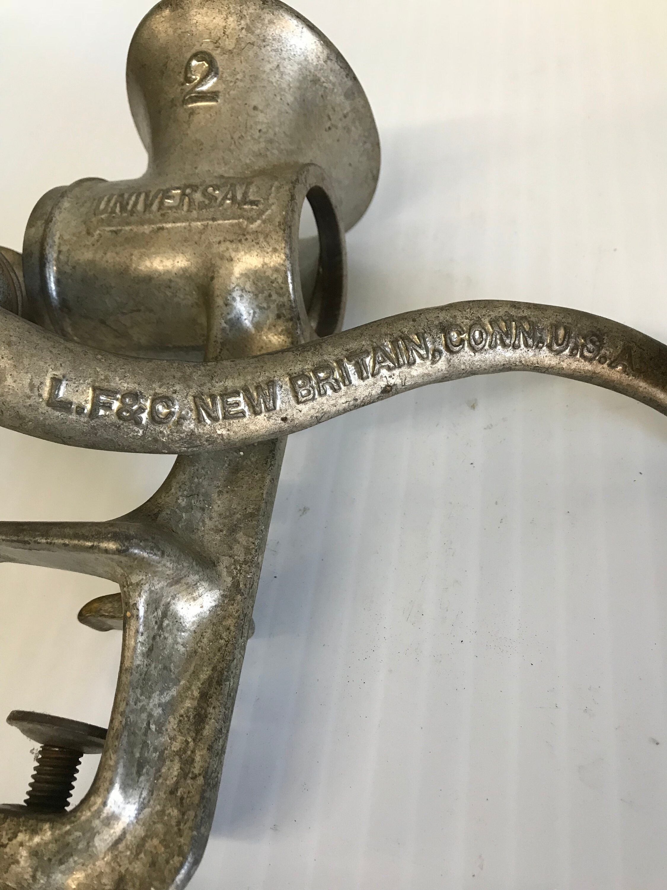 Antique Food Grinder, Universal Grinder #2, L.F&C, New Brunswick. Conn ...