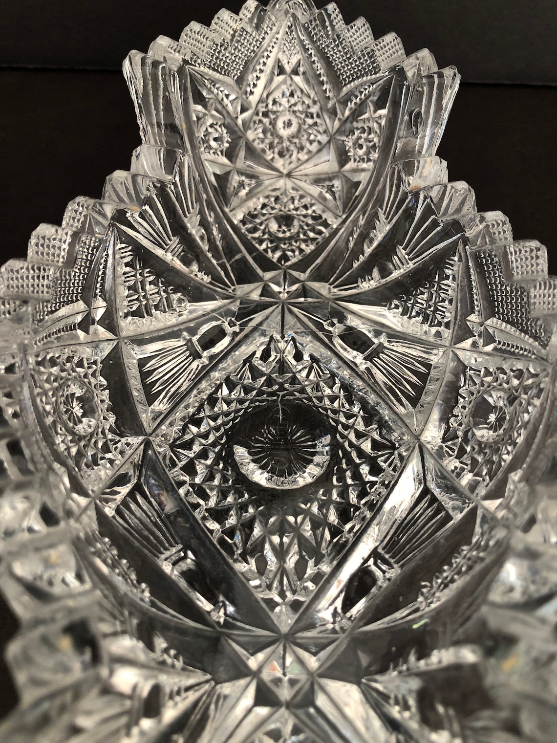 Nucut Crystal Heavy Cut Glass | Etsy