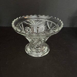 Anchor Hocking, Pattern Pressed Star & Fan, Prescut Clear, Circa 1960 ...