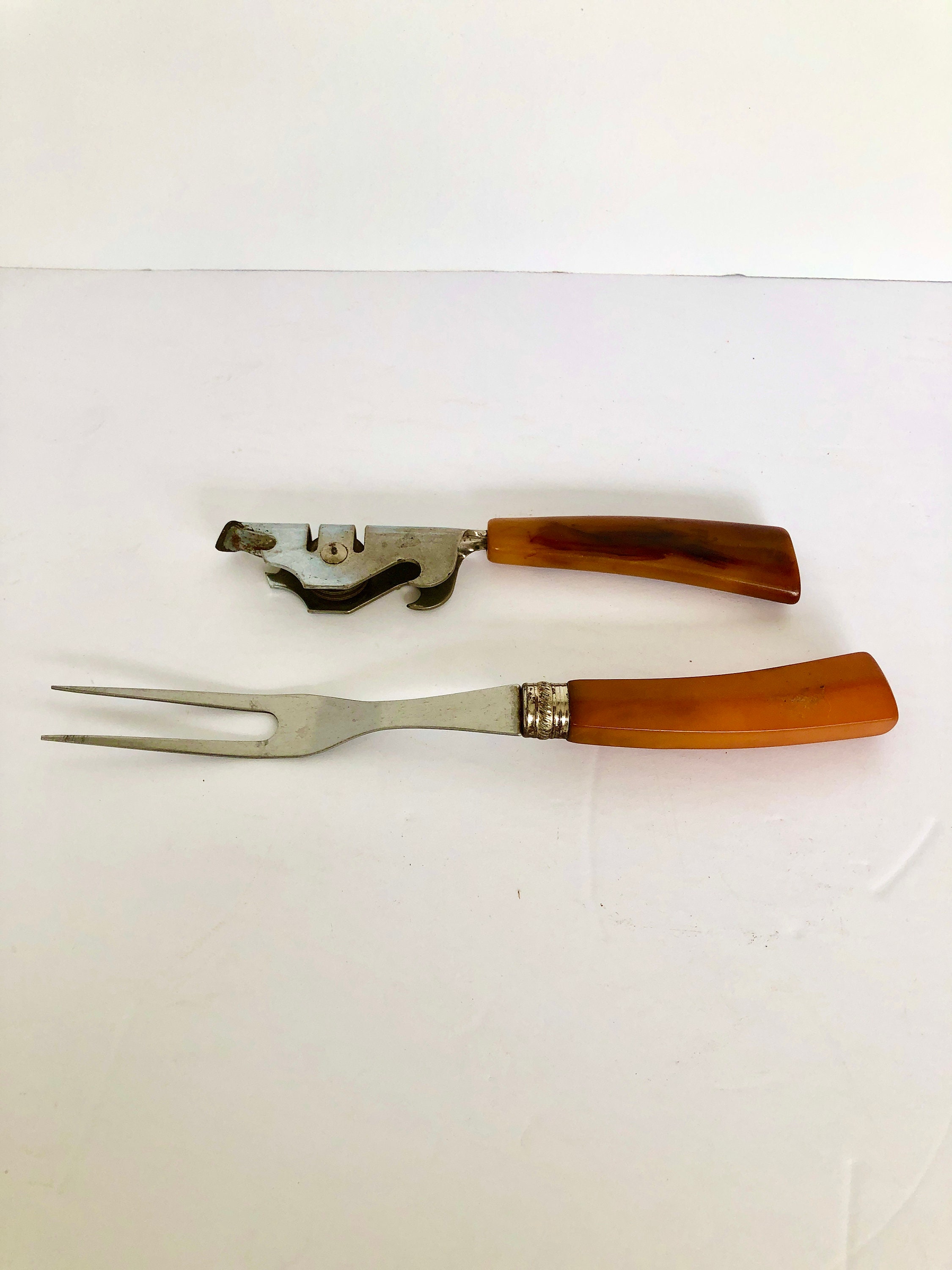 Bakelite Kitchen Utensils Fork Can Opener Knife Sharpener | Etsy