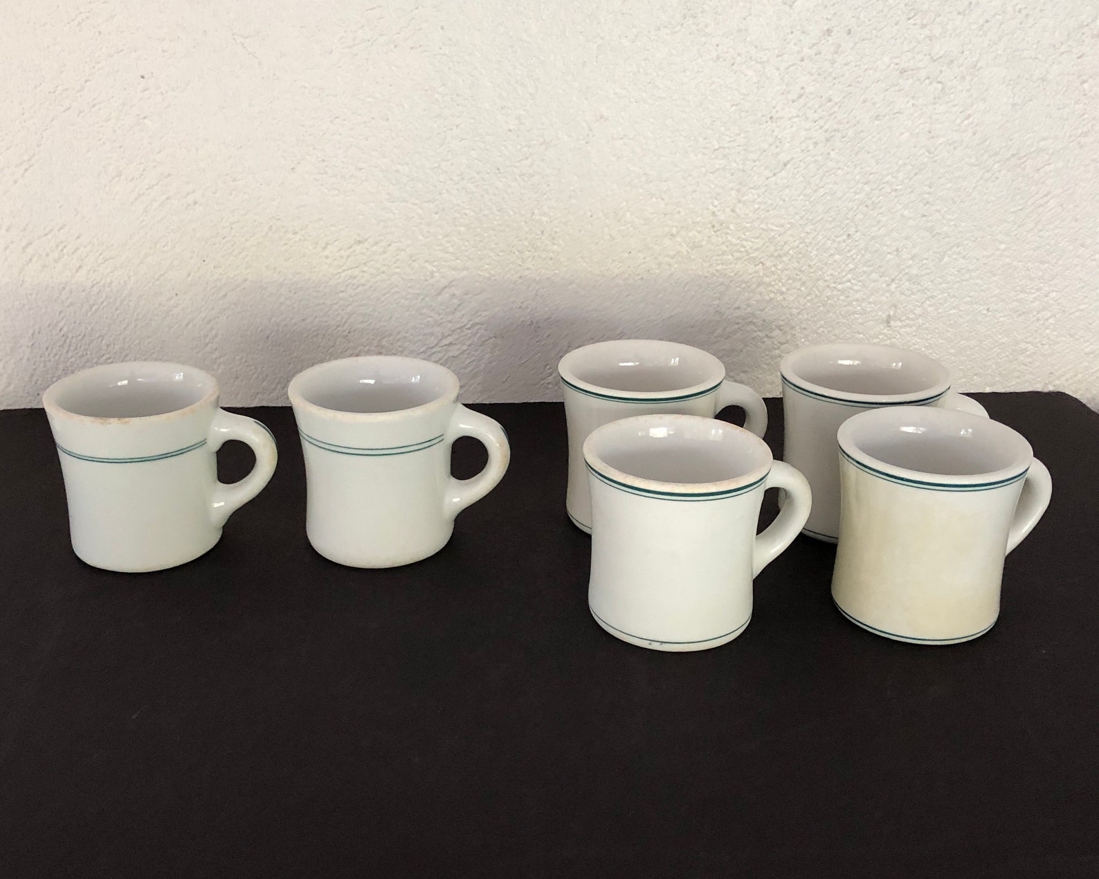 Antique Shenango China Restaurant Mug, Green Stripe - Etsy
