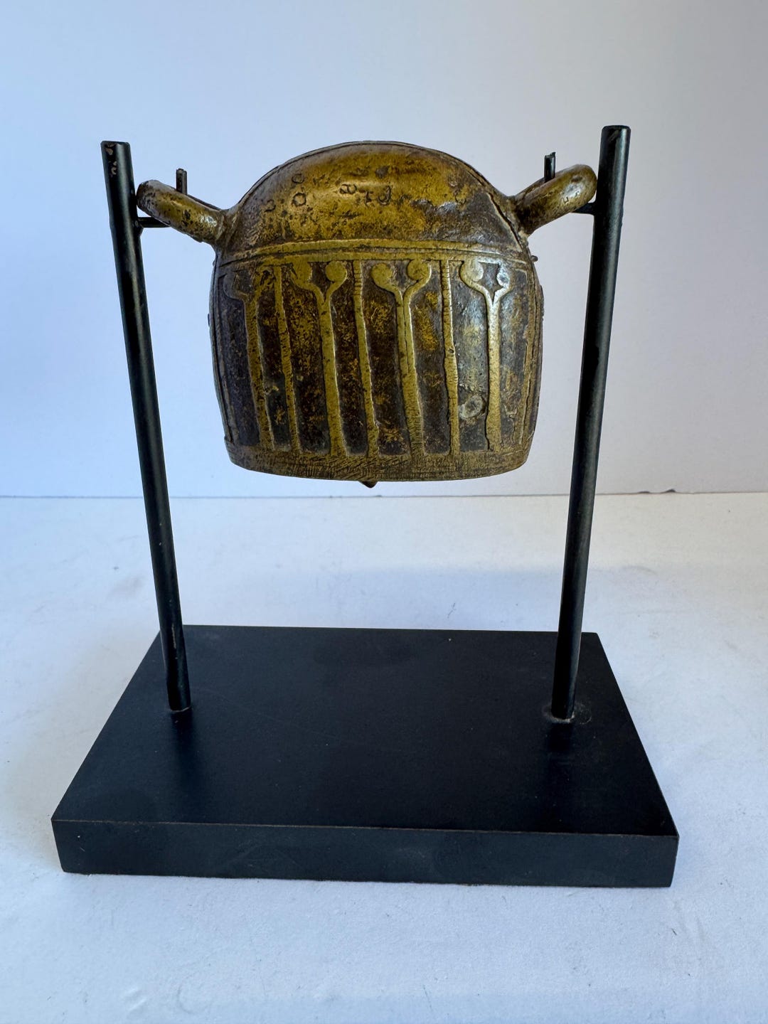 Antique Burmese Buffalo Bell, Hand Crafted, Hand Decorated, Hak-lauk ...