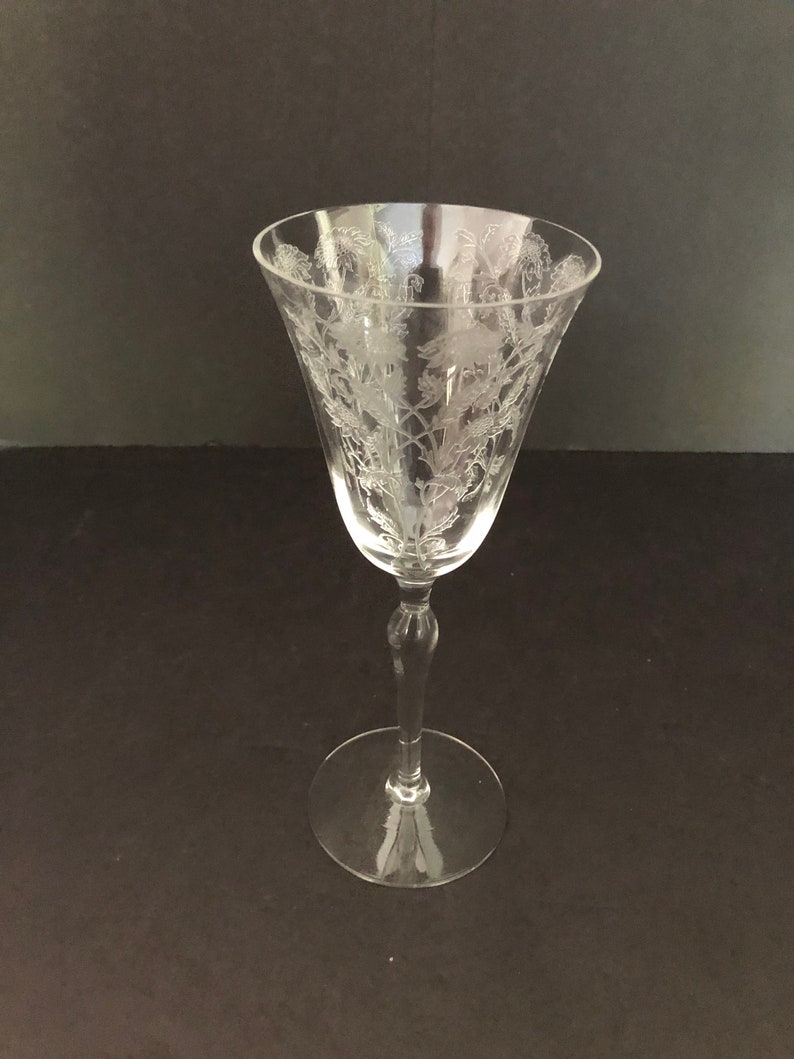 Tiffin-franciscan Coronet Pattern Crystal Water Wine - Etsy