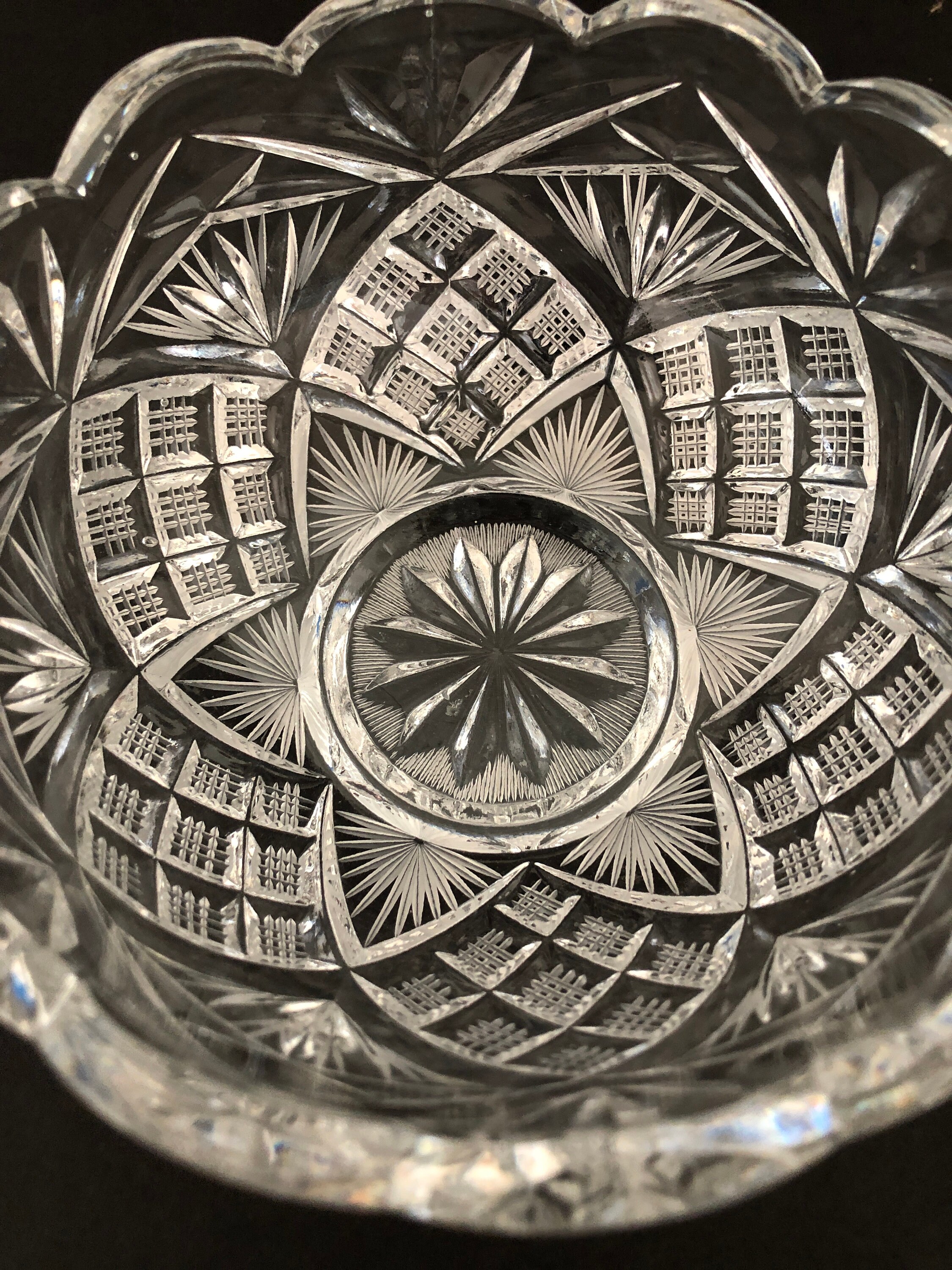 Cut Crystal Bowl Dish Heavy Leaded Crystal Glass - Etsy
