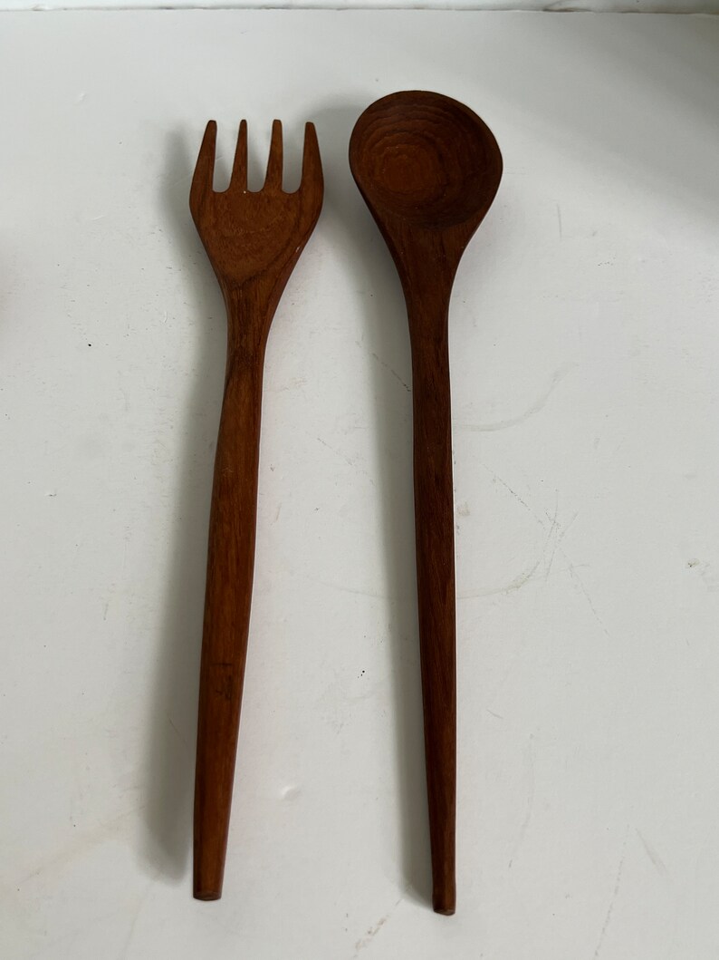 Teak Wood Salad Bowl Vintage Philcraft Thailand Danish - Etsy