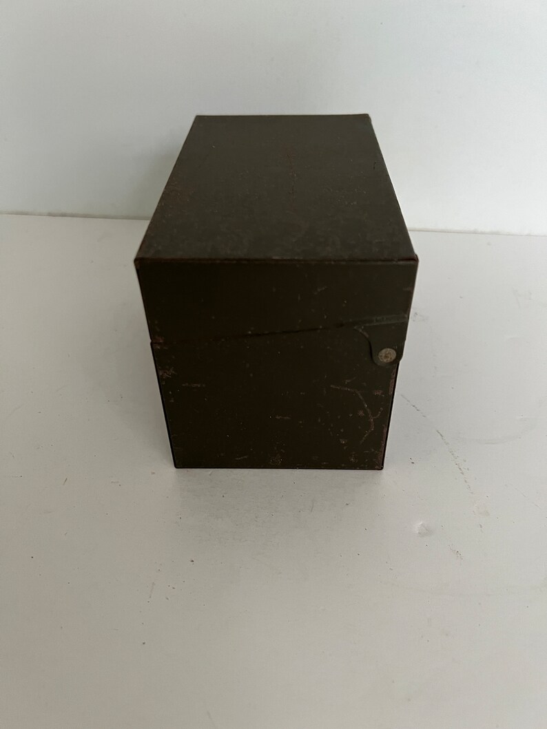 Recipe Box 3x5 Cards Metal Card File Box Vintage Hard to - Etsy